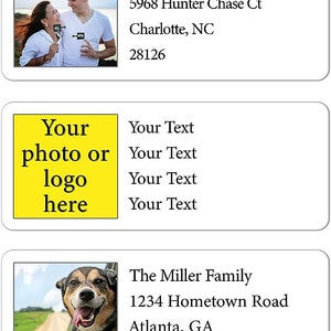 Personalized Photo Return Address Labels - Set of 120 Custom Photo or ...