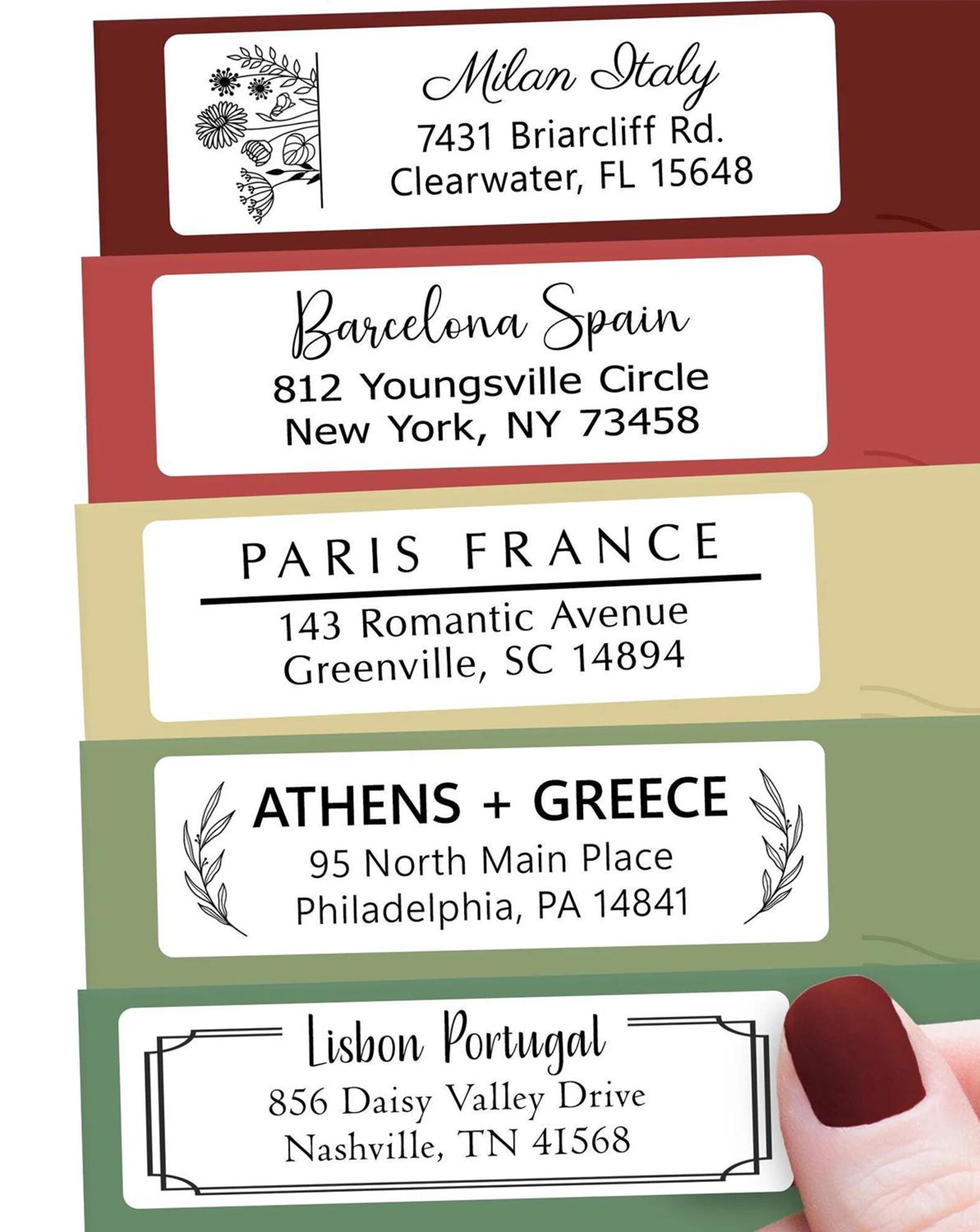 Personalized Return Address Labels Simple - High Gloss Custom Mailing ...