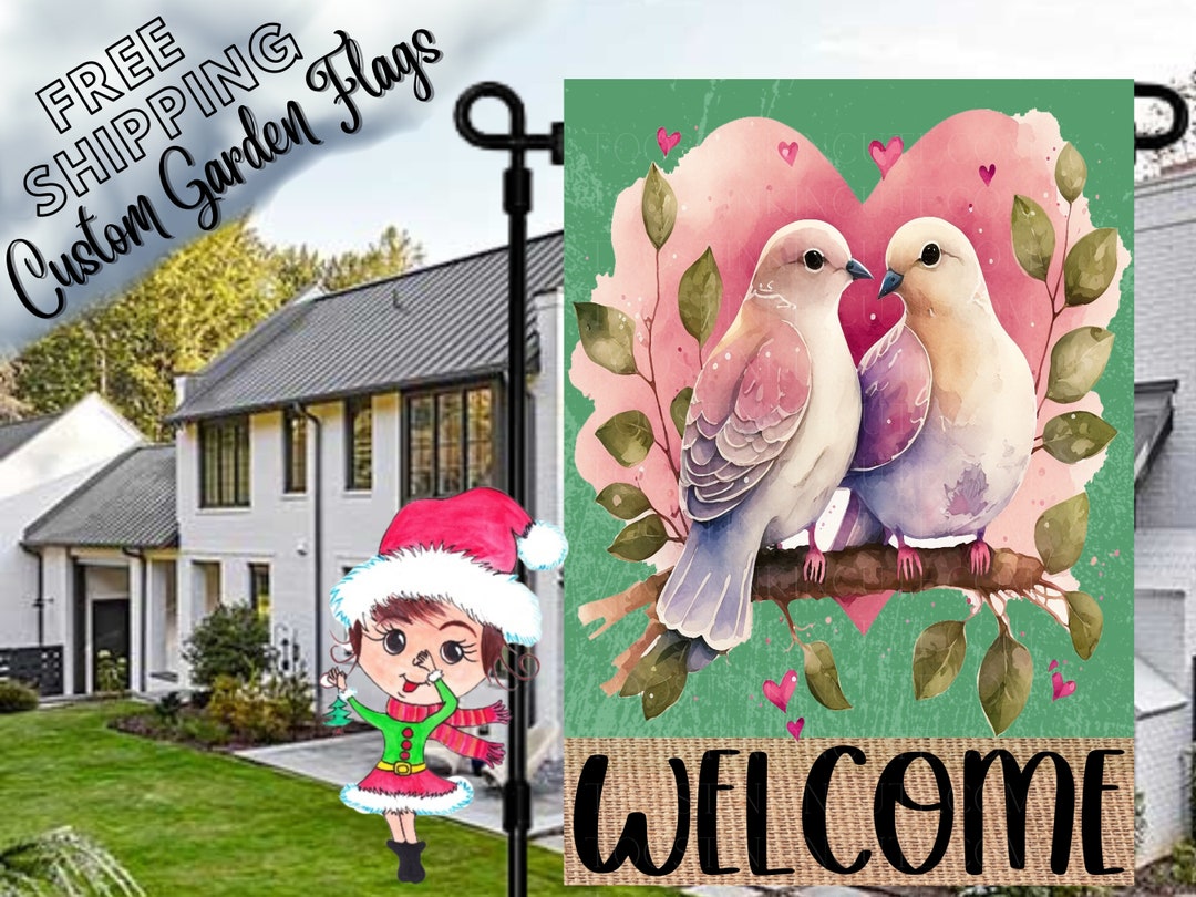 Bird Flag,couple Flag,new Home Flag,wedding Flag,flag for Garden ...