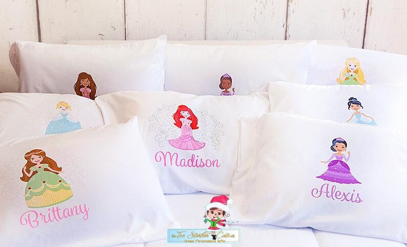 Personalized Princess Pillowcases girl Kids Daughter - Etsy