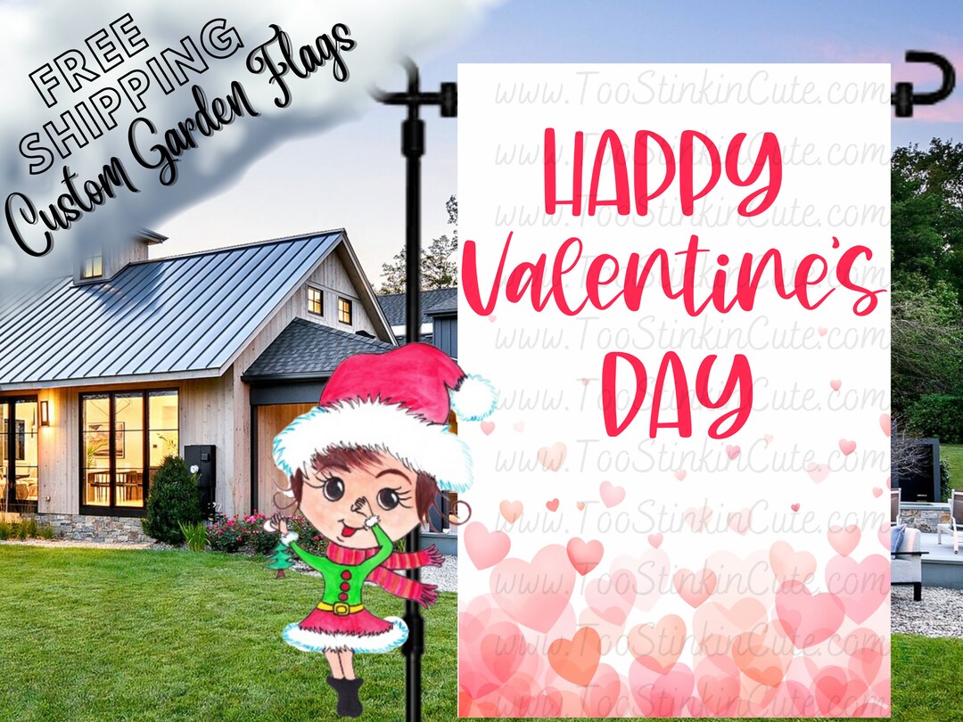 Personalized Valentines Day Garden Flag|valentines Custom Garden Flag ...