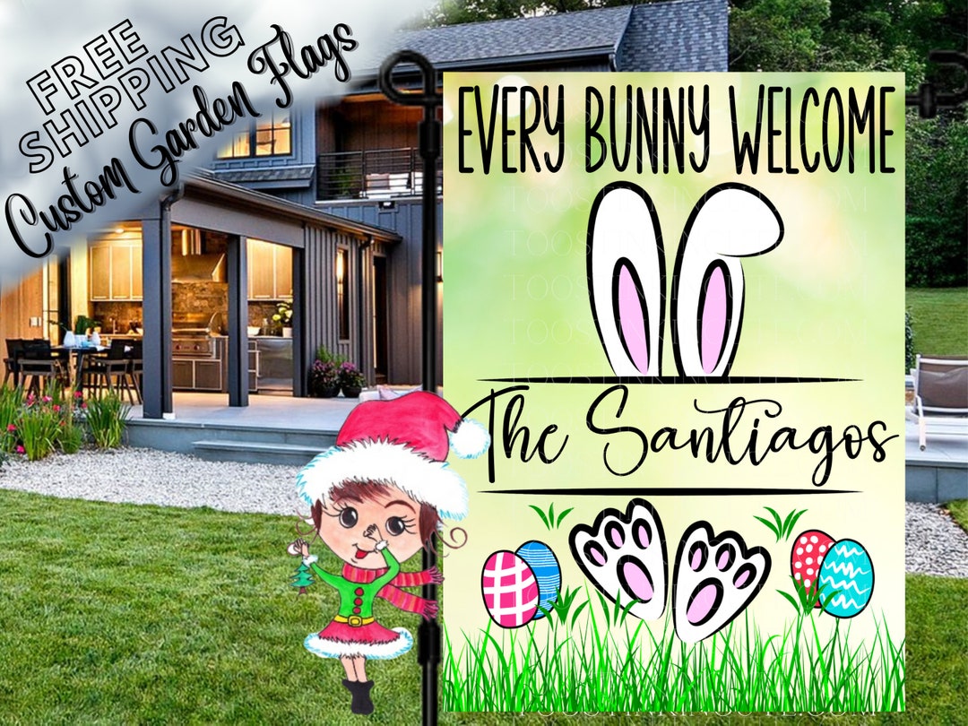 Personalized Easter Bunny Ears Flag|custom Easter Bunny Ears Garden ...