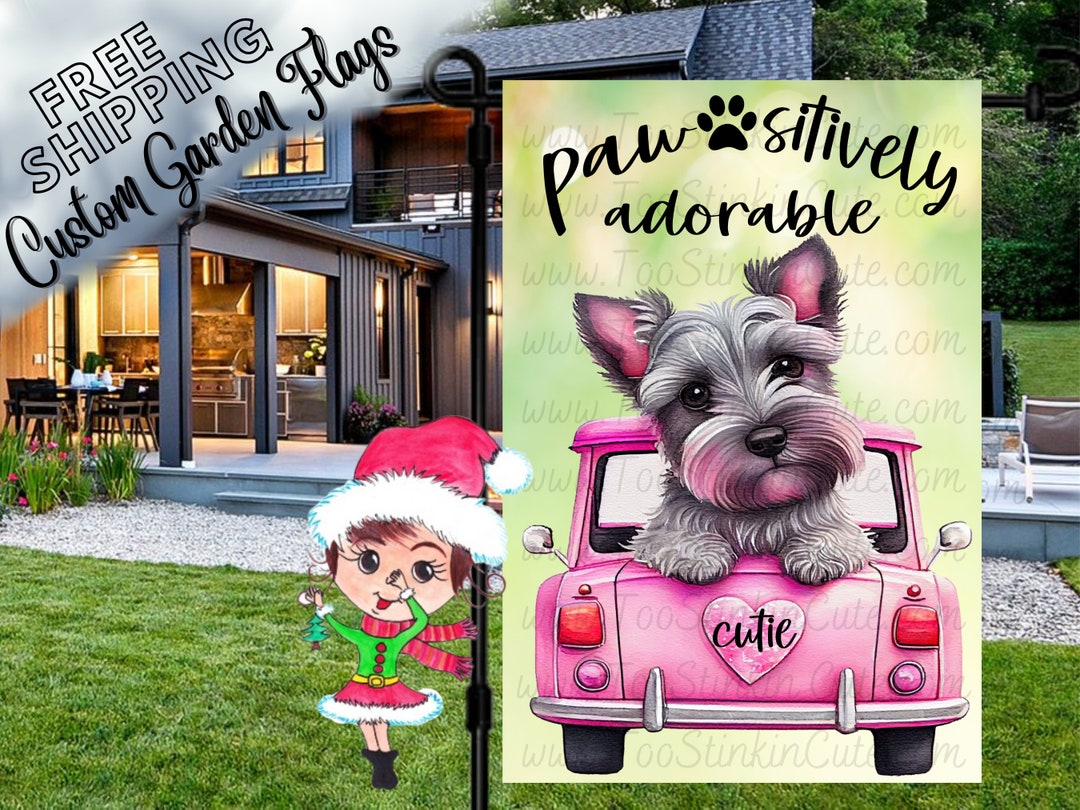 Custom Personalized Dog Garden Flag|pet Garden Flag|yorkie Terrier Flag ...