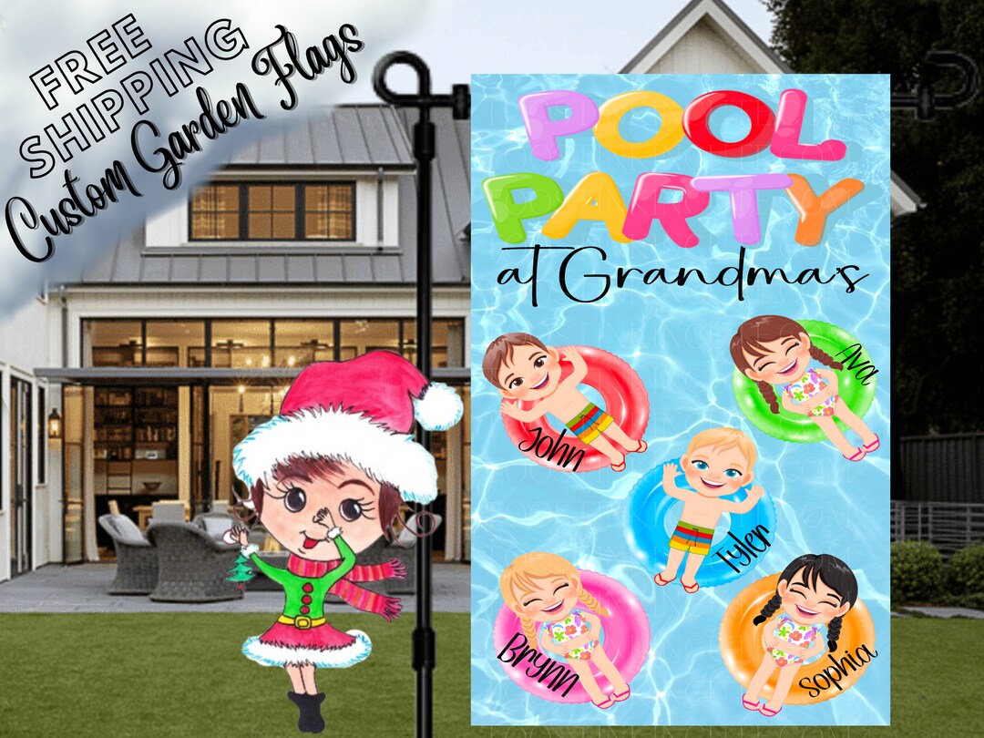 Swimming Pool Flag,flag for Grandma,flag for Mom,grandkid Flag ...