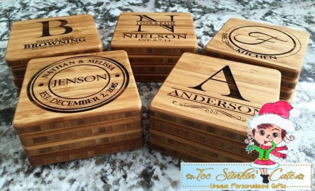 Personalized Thick Bamboo Coaster 1 Coaster 5 Amazing Designs home ...