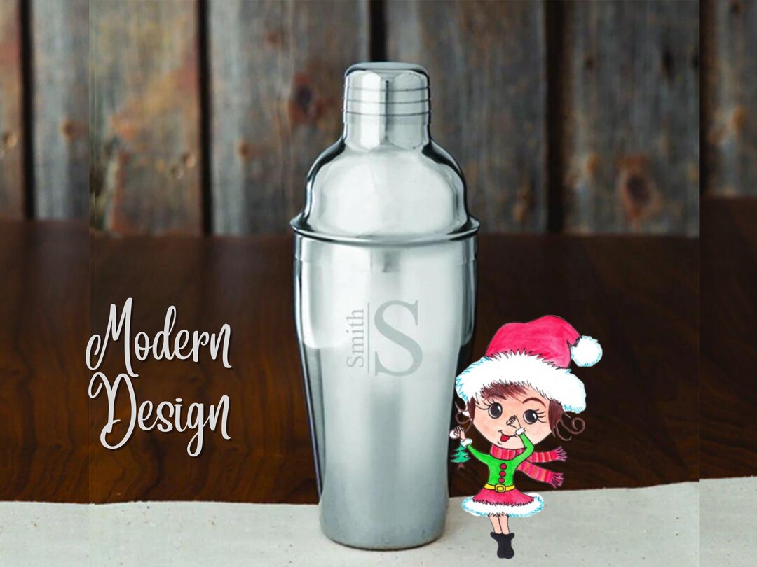 16oz Personalized Cocktail Shaker|martini Custom Shaker|engraved Shaker ...