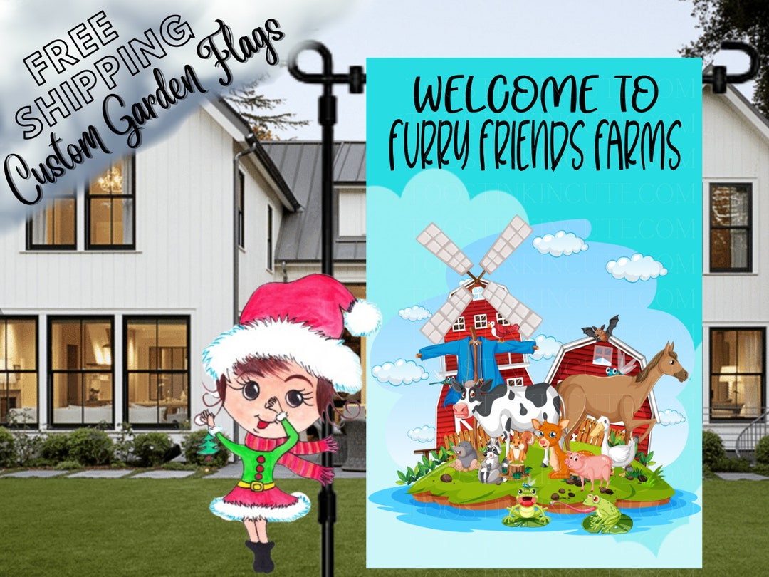 Custom Farm Barn Flag Personalized Farm Flag Farm Yard Flag Farm Animal ...