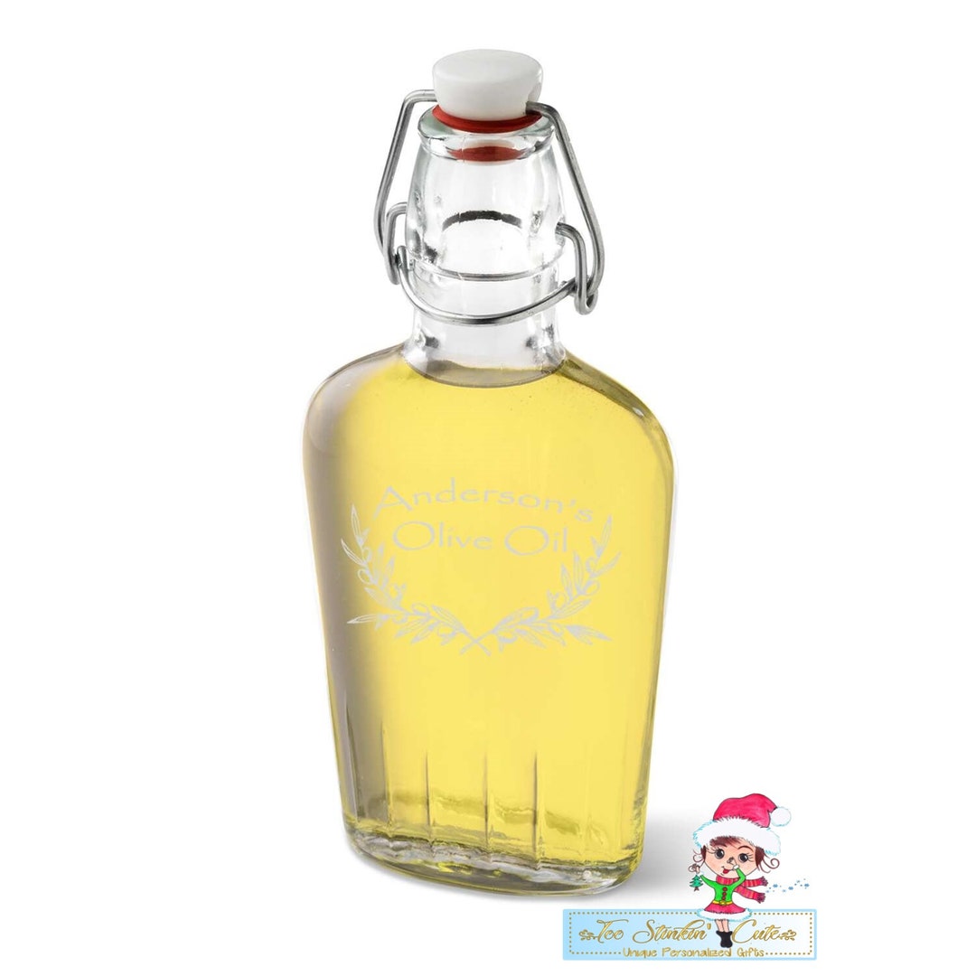 Personalized ANY MESSAGE Olive Oil Glass Bottle/ Custom Cooking Oil ...