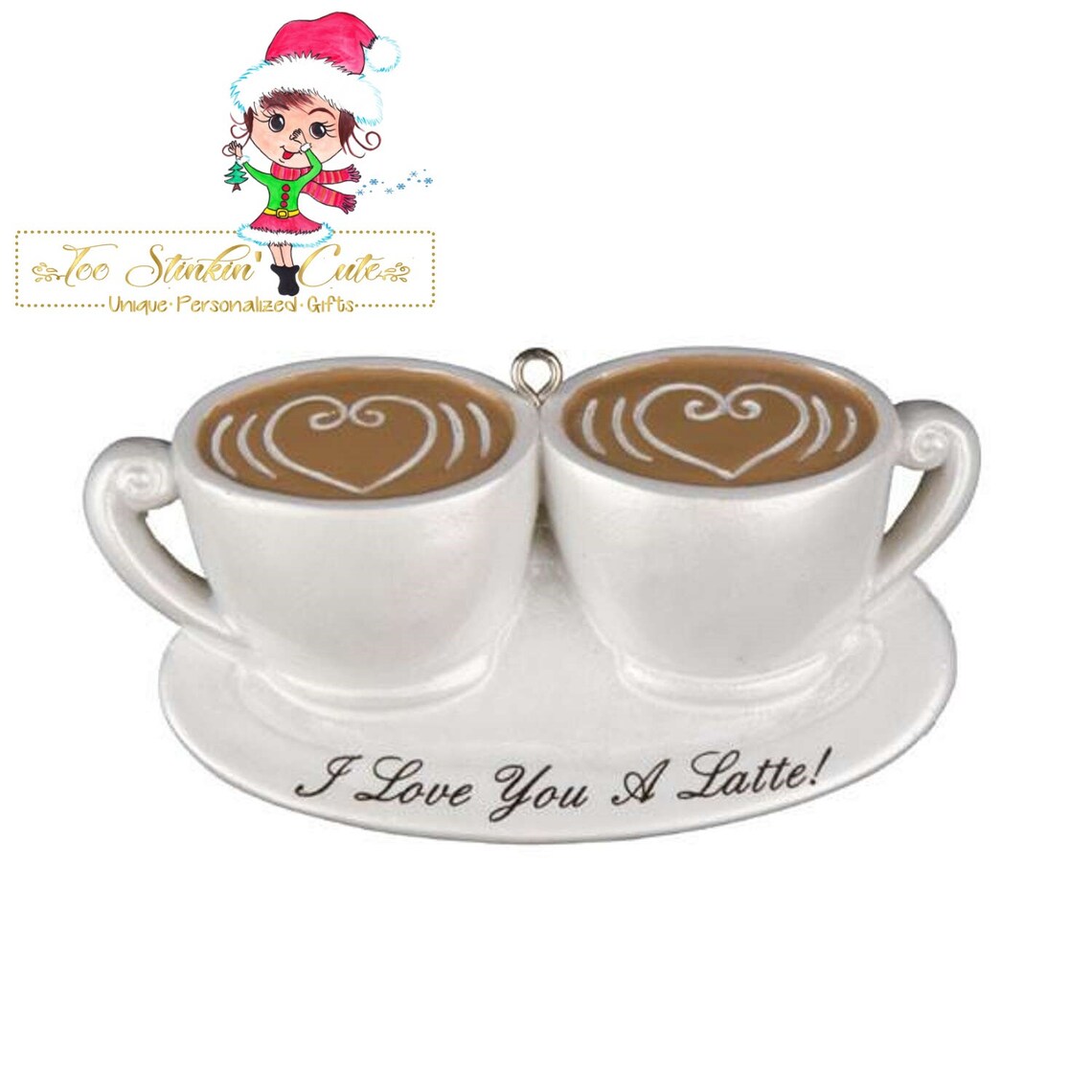 Christmas Ornament Coffee Lattes I Love You A | Etsy