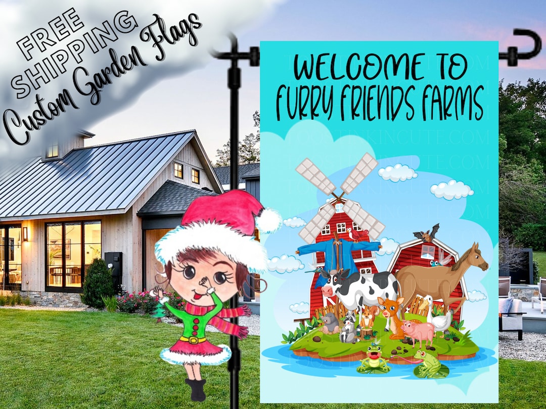 Custom Farm Barn Flag Personalized Farm Flag Farm Yard Flag Farm Animal ...