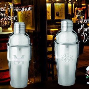 16oz Personalized Cocktail Shaker|martini Custom Shaker|engraved Shaker ...