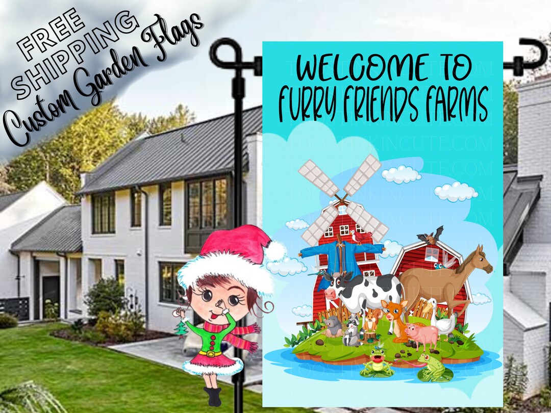 Custom Farm Barn Flag|personalized Farm Flag|farm Yard Flag|farm Animal ...