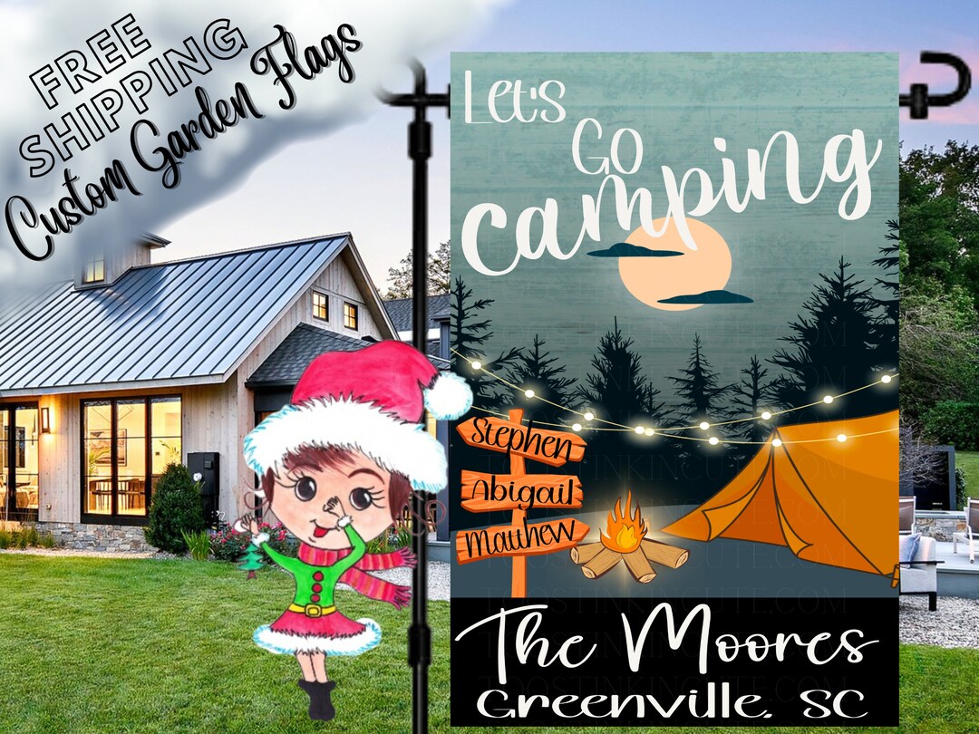 Custom Camping Flag,campsite Flag,family Name Flag,rv Flag,campsite ...