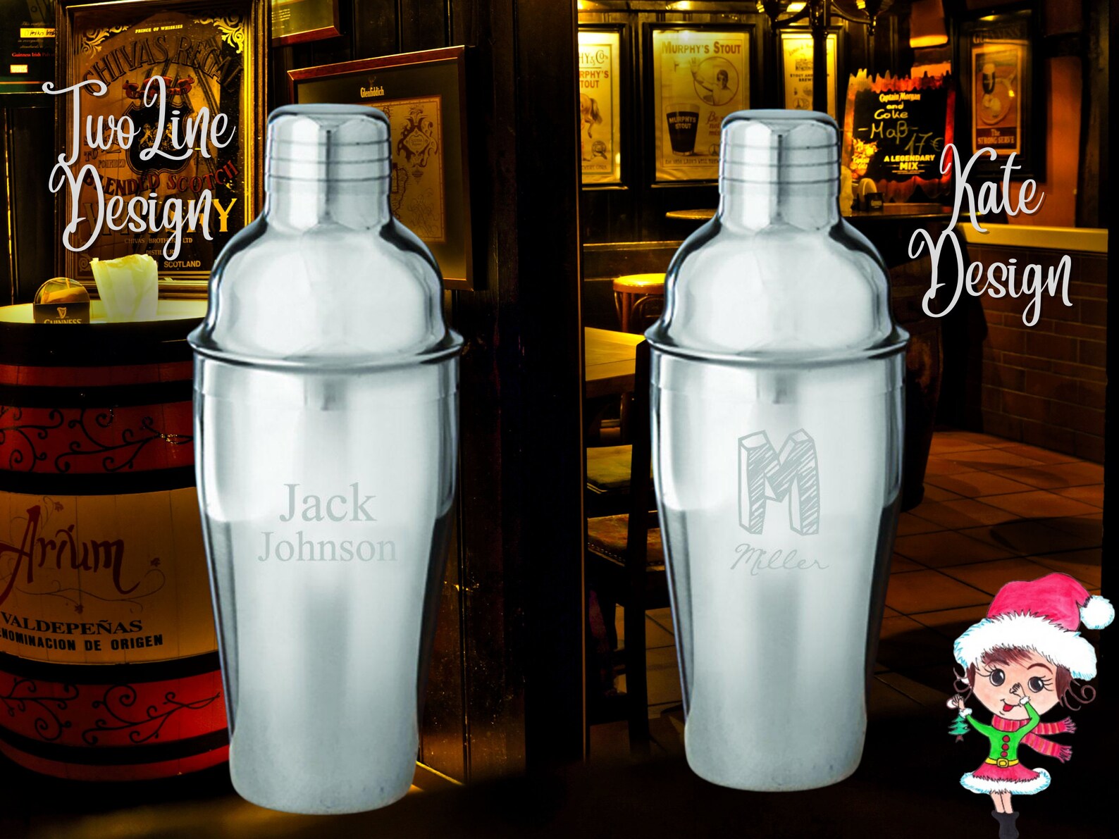 16oz Personalized Cocktail Shakermartini Custom - Etsy