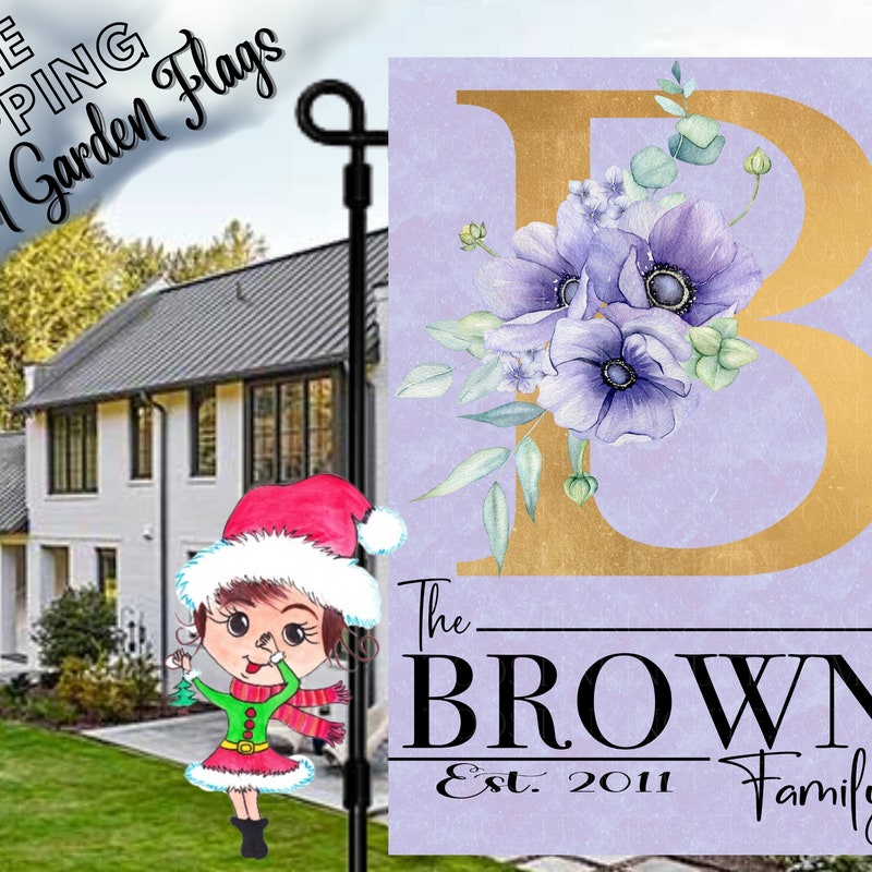 Monogrammed Flags - Etsy