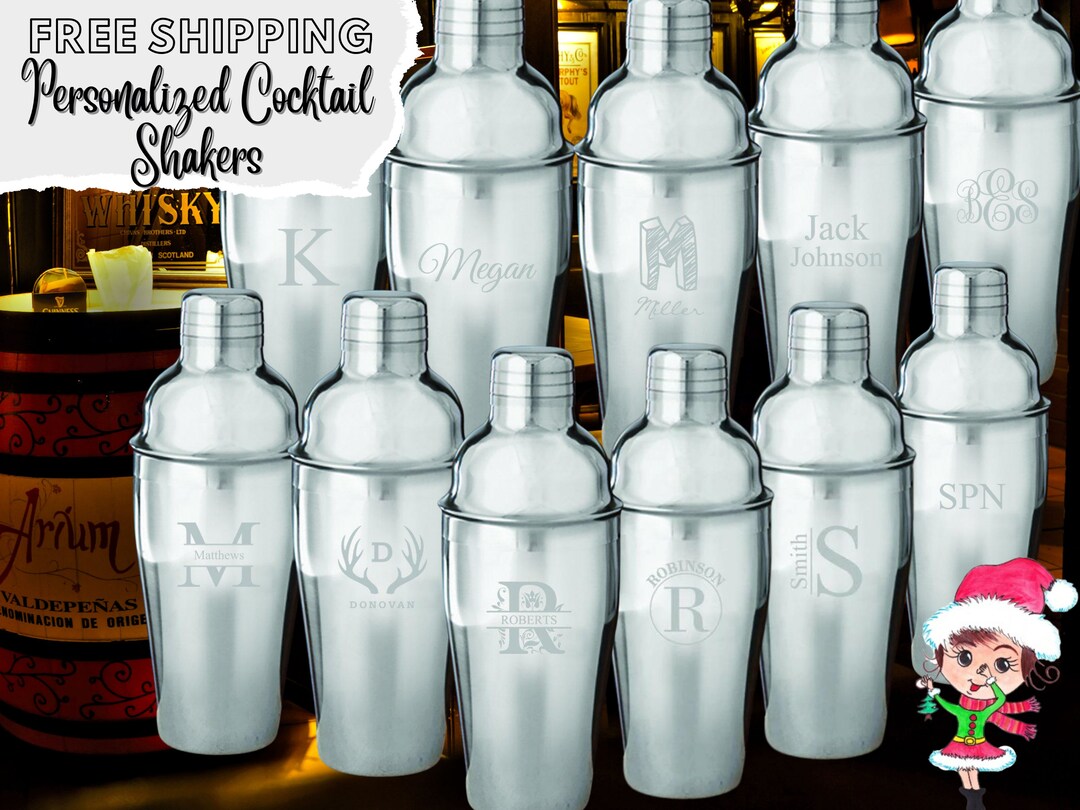 16oz Personalized Cocktail Shaker|martini Custom Shaker|engraved Shaker ...