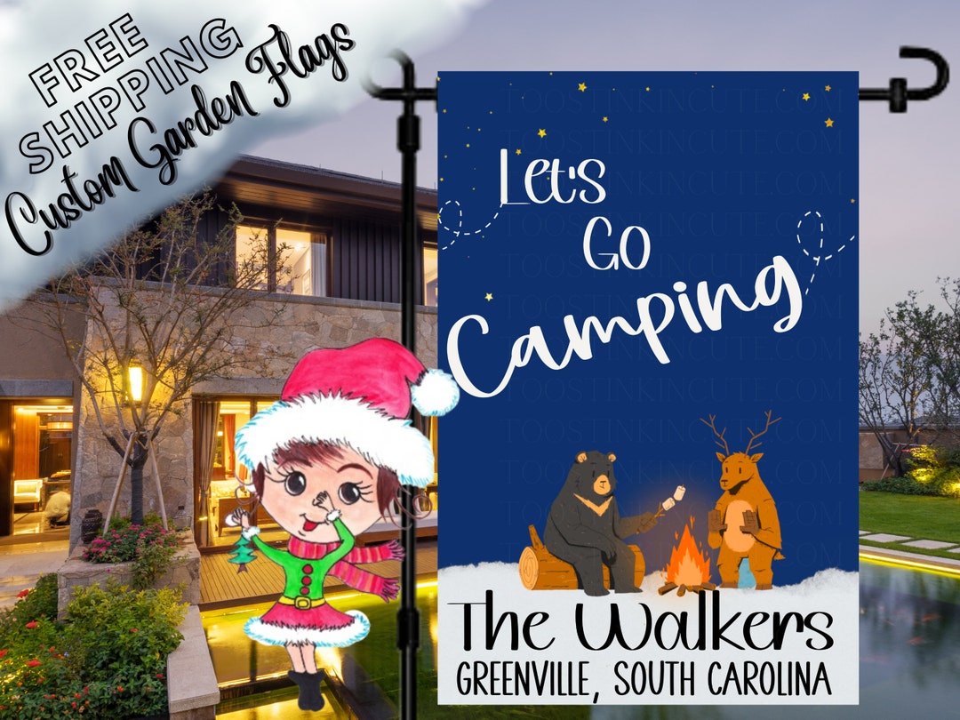 Campfire Camping Flag,campsite Flag,family Name Flag,rv Flag,campsite ...