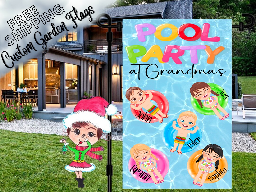 Swimming Pool Flag,flag for Grandma,flag for Mom,grandkid Flag ...