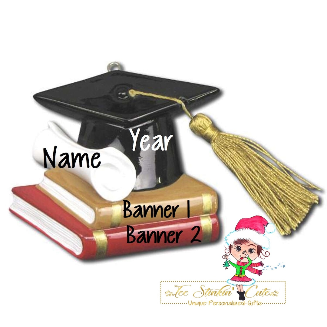 Personalized Christmas Ornament Graduate Student Cap College + Free ...