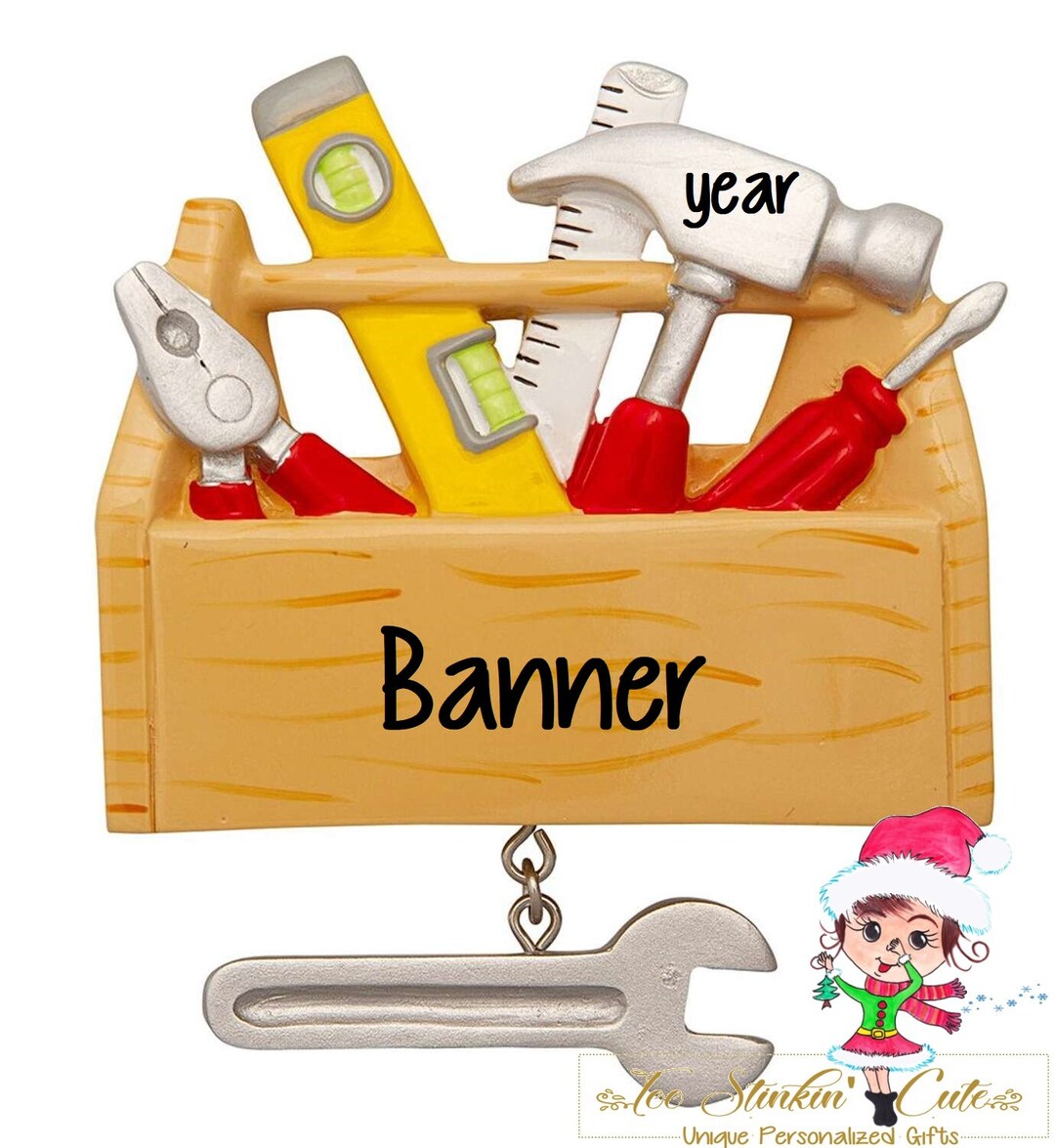 Tools Personalized Christmas Ornament + Free Shipping! (toolbox Tool ...