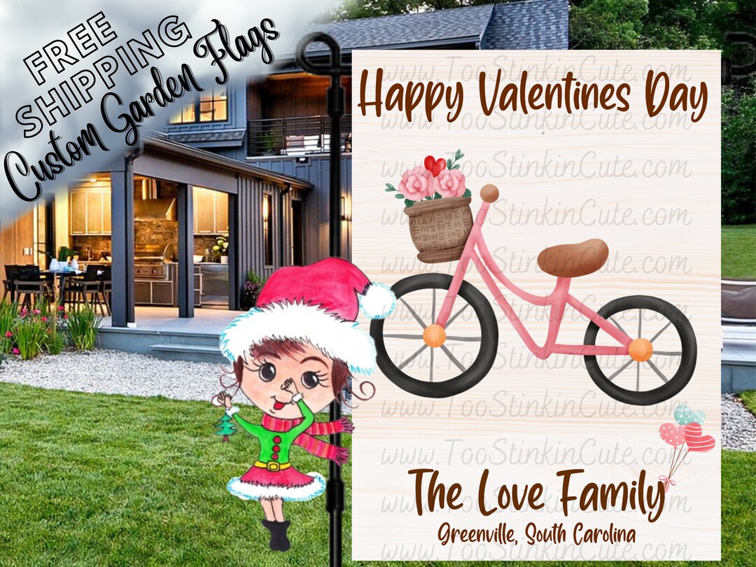 Personalized Valentines Day Garden Flag|family Garden Flag|custom ...