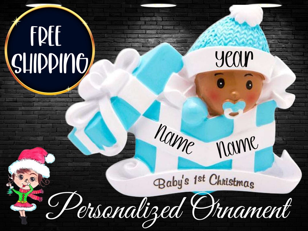 Custom Baby Boy Ornament,baby Boy Christmas Ornament,new Baby Ornament ...