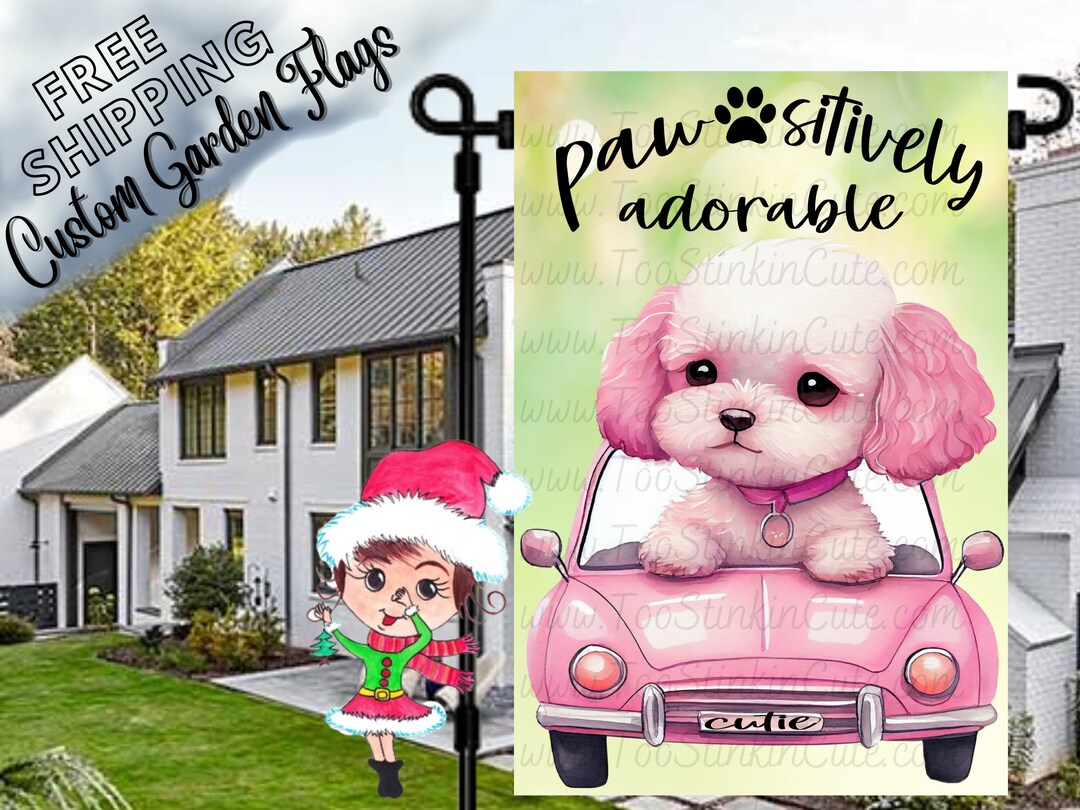 Custom Personalized Dog Garden Flag|pet Garden Flag|poodle Dog Flag ...