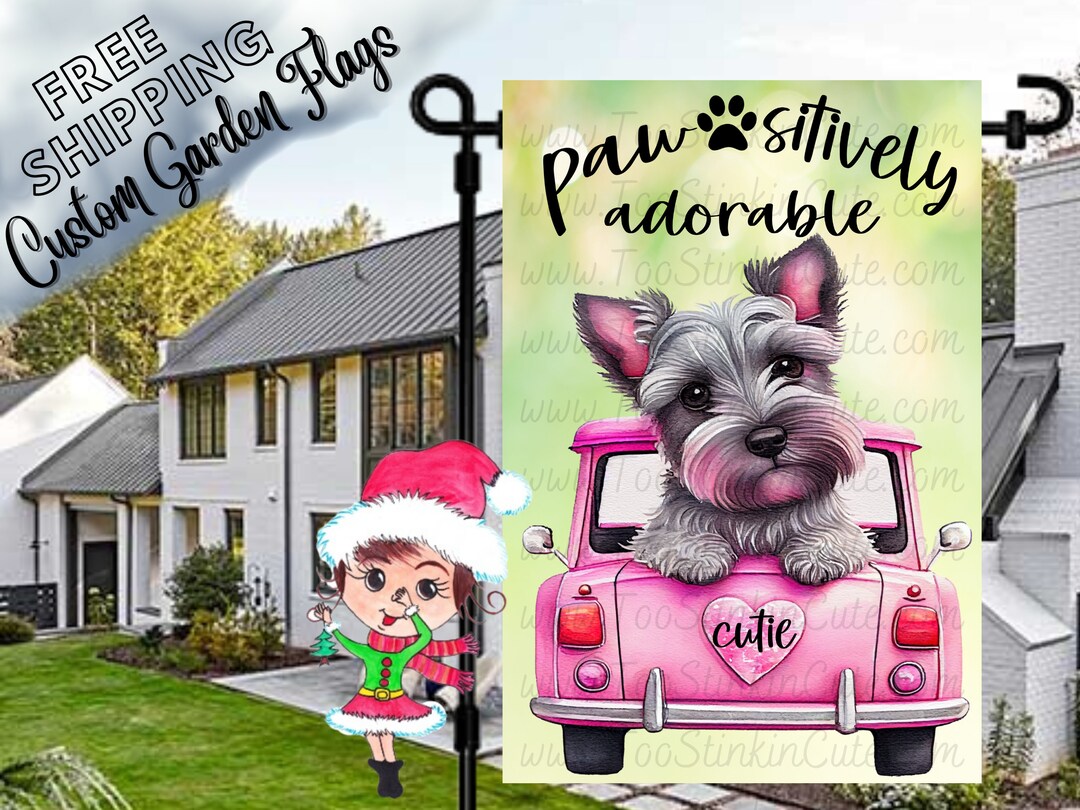 Custom Personalized Dog Garden Flag|pet Garden Flag|yorkie Terrier Flag ...