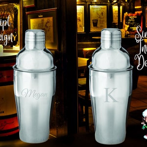 16oz Personalized Cocktail Shaker|martini Custom Shaker|engraved Shaker ...