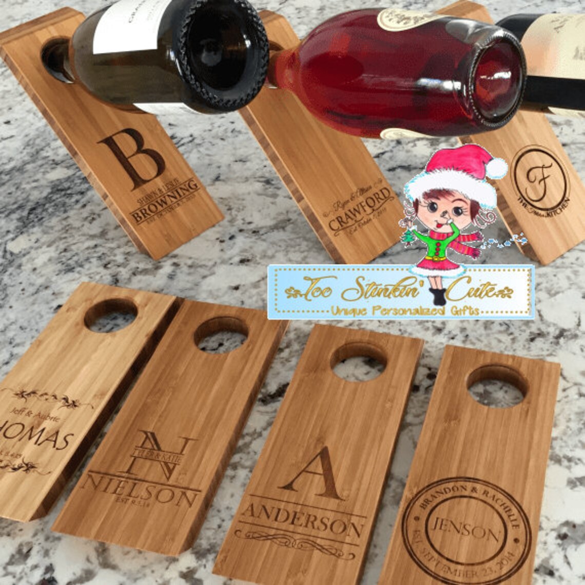 Personalized Wine Bottle Balancer Custom mothers Day Mom - Etsy