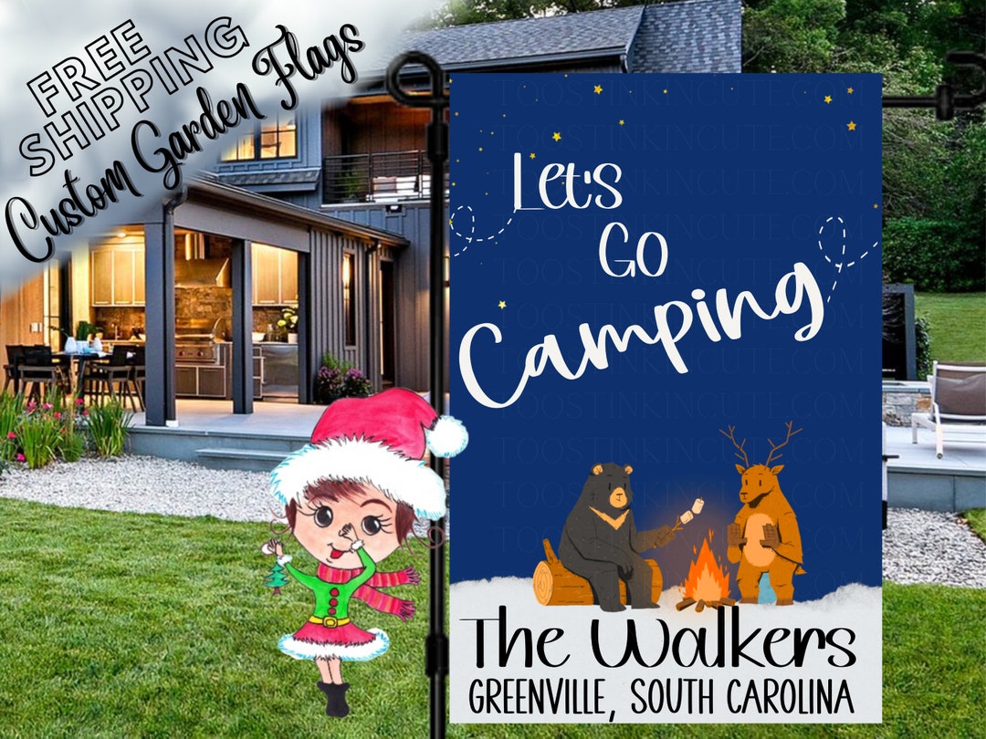 Campfire Camping Flag,campsite Flag,family Name Flag,rv Flag,campsite ...