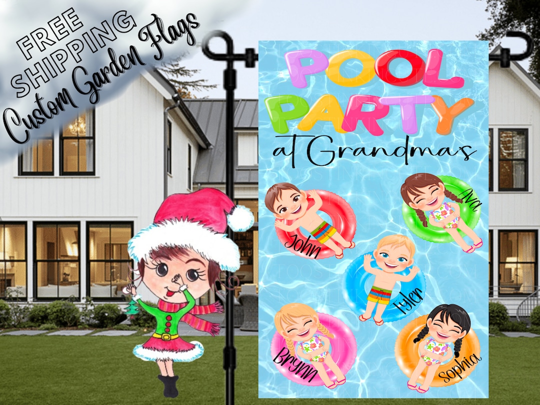 Swimming Pool Flag,flag for Grandma,flag for Mom,grandkid Flag ...