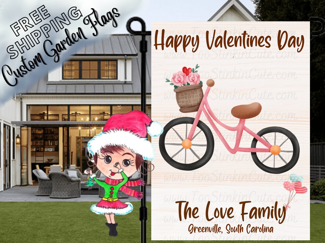 Personalized Valentines Day Garden Flag|family Garden Flag|custom ...
