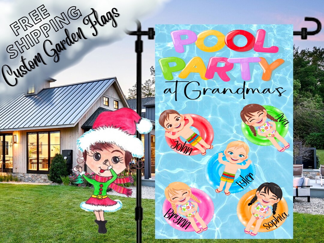 Swimming Pool Flag,flag for Grandma,flag for Mom,grandkid Flag ...