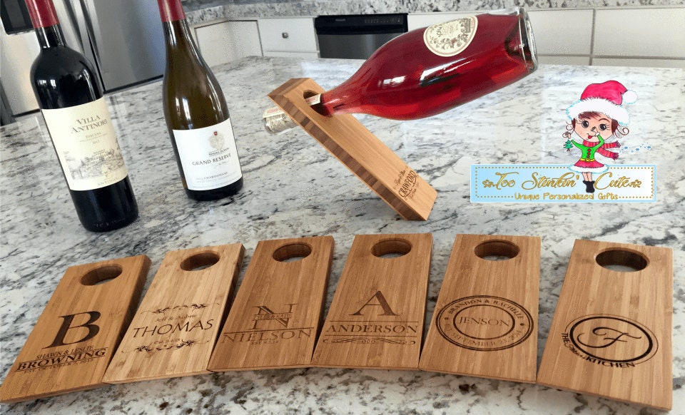 Personalized Wine Bottle Balancer Custom mothers Day Mom - Etsy