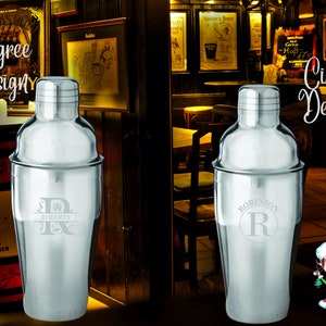 16oz Personalized Cocktail Shaker|martini Custom Shaker|engraved Shaker ...