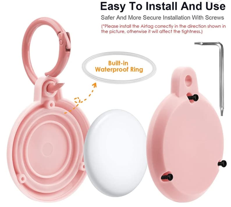 2 AirTag Holder Waterproof,airtag Necklace,airtag Keychain,airtag Full ...