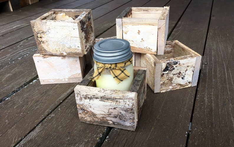50 Small Wooden Boxes Wood Candle Holder Country Wedding - Etsy