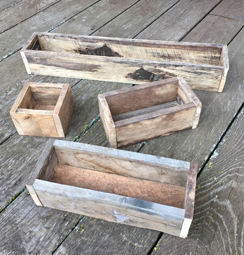 4 Multi-sized Wood Boxes Farmhouse and Rustic Country Home - Etsy Canada
