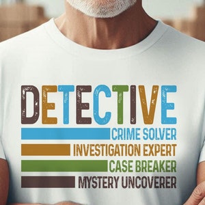 Detective PNG Design for Sublimation, Crime Solver Digital Download ...