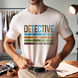 Detective PNG Design for Sublimation, Crime Solver Digital Download ...