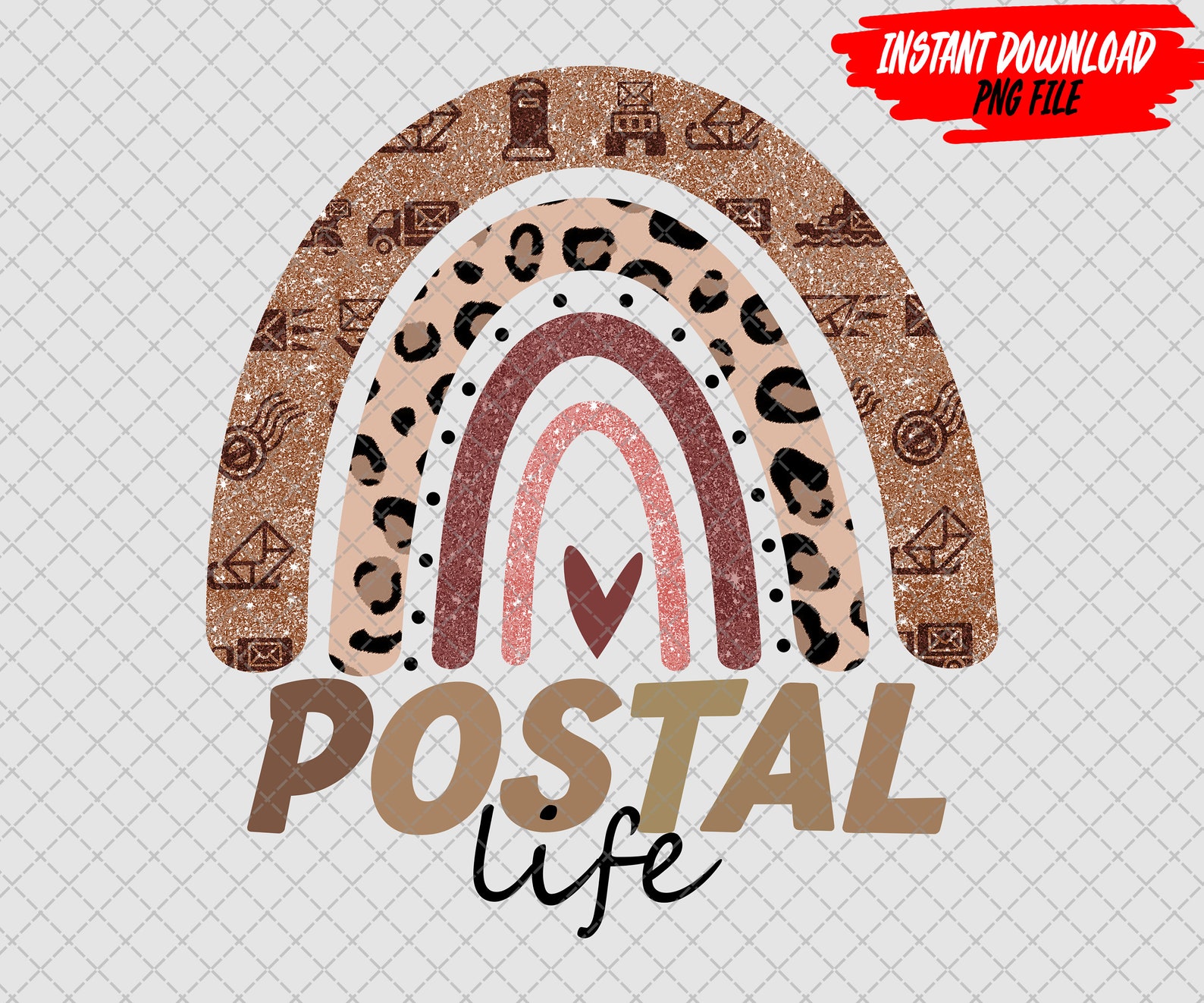 Postal Life Png Postal Life Rainbow Sublimation Design | Etsy