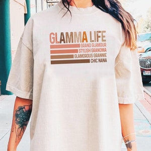 Glamma Life PNG, Glamorous Grandma Design, Fashionable Granny Art ...