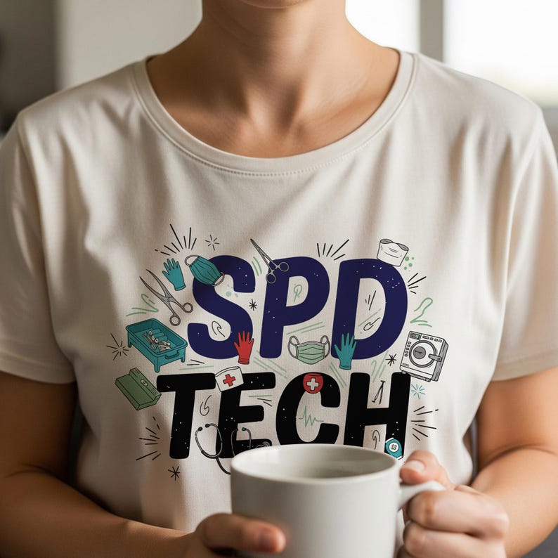 Retro SPD Tech Png, Sterile Processing Technician Png, Medical Worker ...