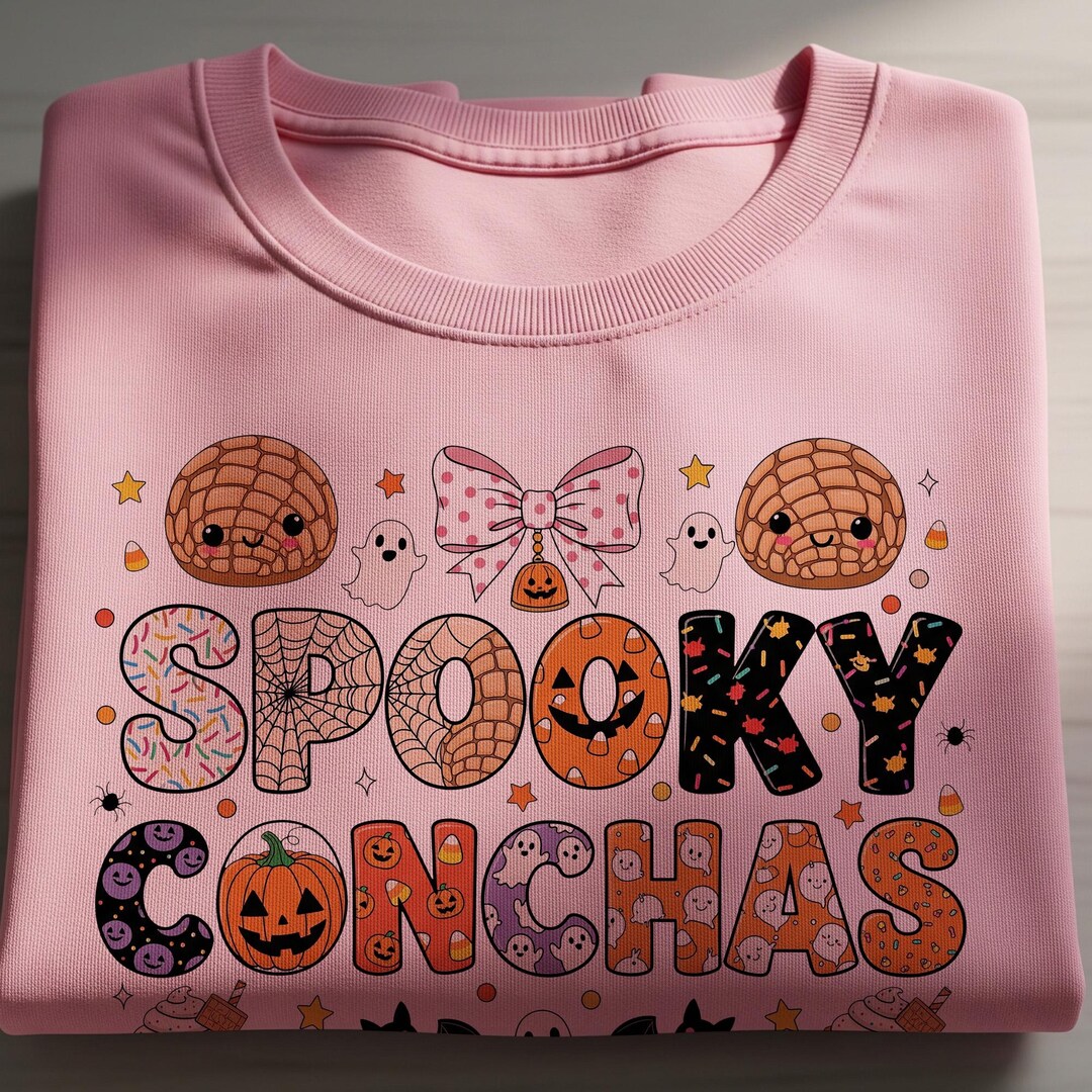 Spooky Conchas PNG, Cute Halloween Pan Dulce Graphic, Mexican Sweet ...