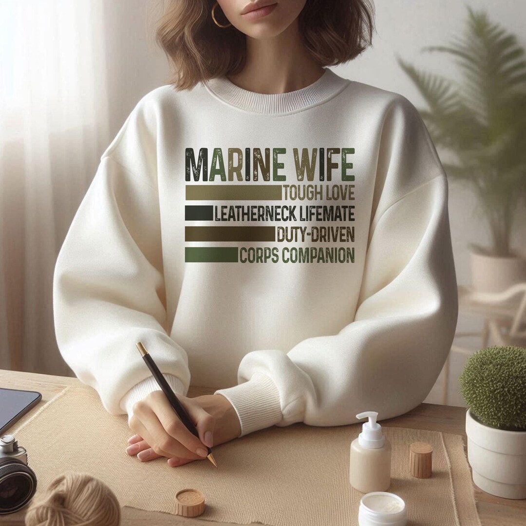 Marine Wife PNG, Military Spouse Sublimation, Proud Military Wife ...