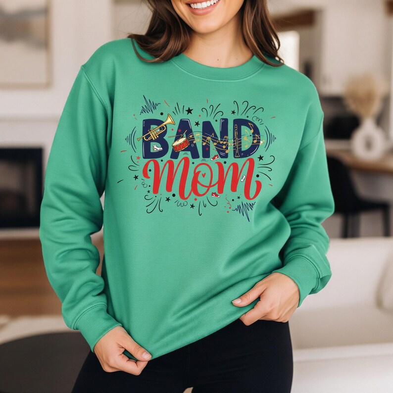 Band Mom PNG, Cute Preppy Band Mom Gift, Marching Band Sublimation ...