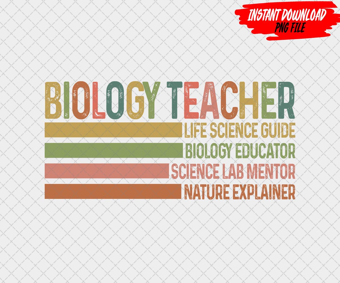 Biology Teacher PNG, Science Educator Design, Biology Class Gift ...