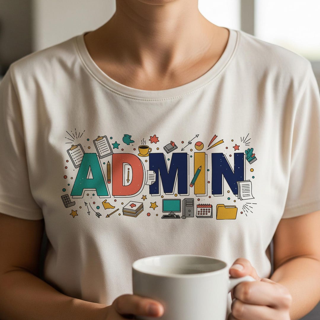 Retro Admin Png, Office Admin Png, Funny Work Quote Digital Download ...