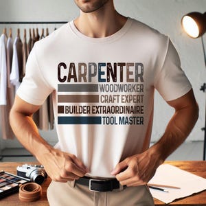 Carpenter PNG Design for Sublimation, Woodworking Expert Digital ...